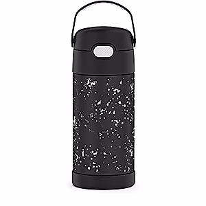 THERMOS FUNTAINER 12 Ounce Stainless Steel Vacuum Insulated Kids Straw Bottle, Space