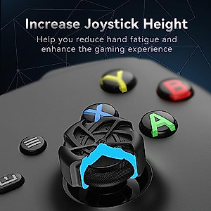 GeekShare Silicone Thumb Grip Caps for Xbox One Controller,Anti-Slip Joystick Cover Set Thumbstick Caps Compatible with Xbox Series X - 2Pairs/4PCS - Black & Gray