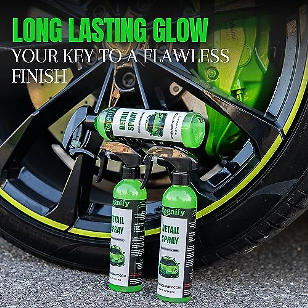 Ragnify- 2 Mesh Clay Mitt with Detailing Spray 16oz, Quick Waterless Detailer for Shine, Car Clay Bar, Gloss & Depth to Paint, Quick Detailer Kit (2x8 Oz Spray Bottles & 2 Mitts)