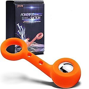 JFYOW Stud Finder Magnet,Magnetic Stud Finder with 6800Gs 27 Pounds of Pull Magnetic Power,Stud Finder Easy to Carry and Use No Battery Required Detect Metal Through 3/4" Drywall（1Pcs Orange).