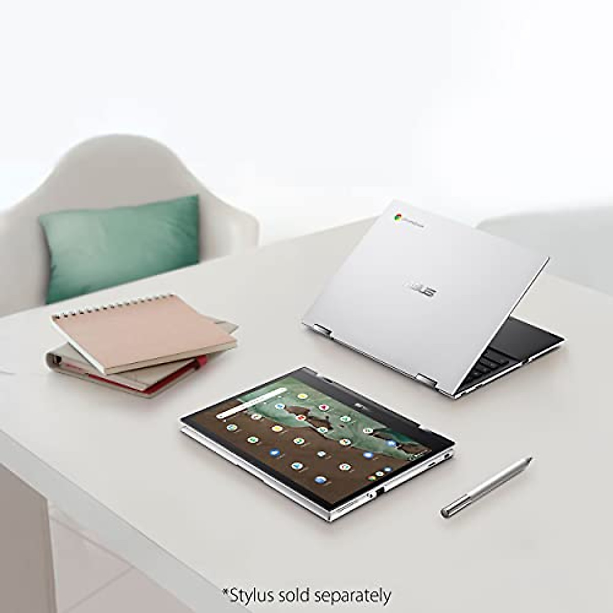 ASUS Chromebook Flip CM3, 12" Touchscreen HD NanoEdge Display, MediaTek 8183, 32GB Storage, 4GB RAM, Wi-Fi 5, Chrome OS, Aluminum, Mineral Gray, CM3200FVA(Renewed)