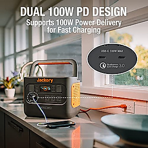 Jackery Explorer 1000 Pro Portable Power Station, Solar Generator with 1002Wh, 2x100W PD Ports, 1.8H to Full Charge, Compatible with SolarSagas, for Outdoor RV, Camping, Emergencies (Renewed)