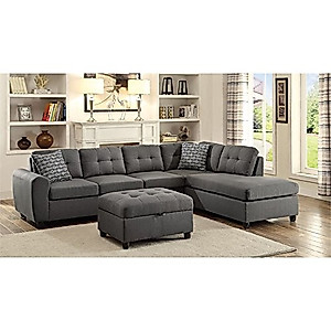 Coaster Furniture Living Room Sectional Sofa Grey 500413