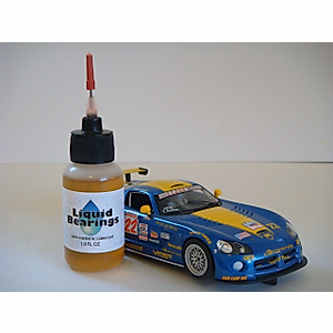 Liquid Bearings, 100%-Synthetic Oil for HO, 1/32, 1/24, All Scale Slot Cars, Makes Cars Faster!!