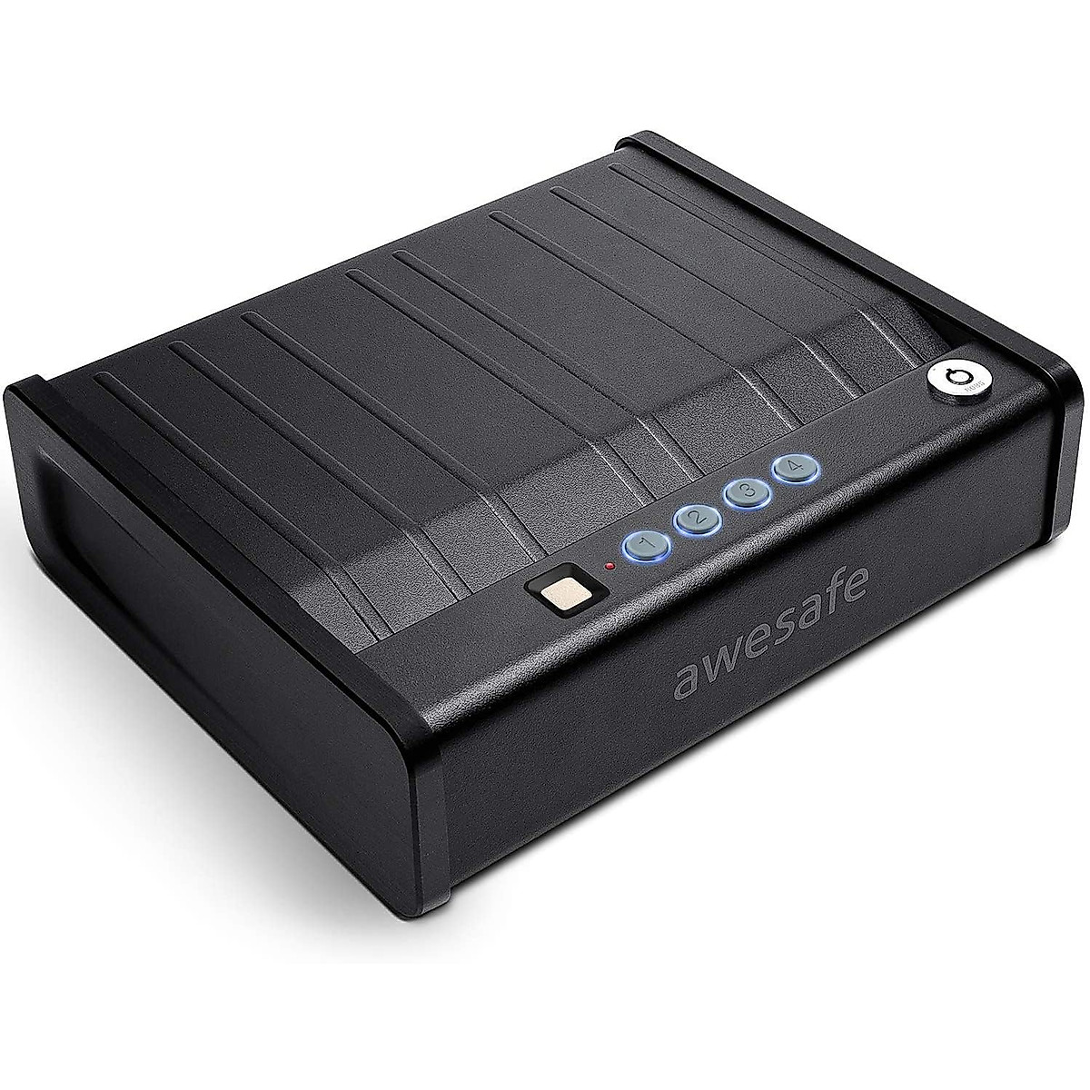 awesafe Gun Safe, Updated Biometric Gun Safe for Pistols, Quick Access Pistol Safe Fingerprint Handgun Safe with Keys and Keypad, Beside Gun Lock Box for Home (Keypad Only)