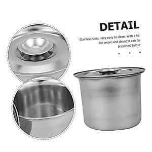 LALADEFIEE Ice Cream Container Food Storage Box Lids Freezer Storage for Ice Cream Desserts 10cm Capacity