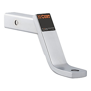 CURT 45297 Chrome Class 3 Trailer Hitch Ball Mount, Fits 2-Inch Receiver, 7,500 lbs, 1-Inch Hole, 6-Inch Drop