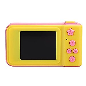 Kids Digital Dual Camera, HD Digital Video Camera Toy Little Kids, for Leisure and Entertainment for Kids for More Creative Ways(Pink (no Memory Card))
