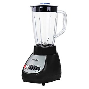 Better Chef Classic 10-speed Blender | 6-cup | BPA-free Acrylonitrile Styrene Polymer Jar (Black)