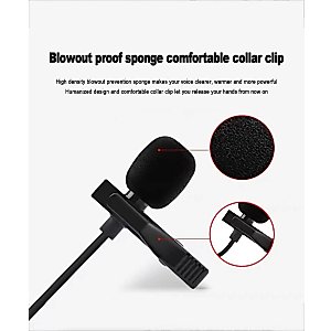 PewAs for USB Professional Lavalier Microphone for PC, Computer, Mac, Laptop, YouTube, Skype, Recording, Podcasting, Gaming Lavalier Microphone 【9.8ft】