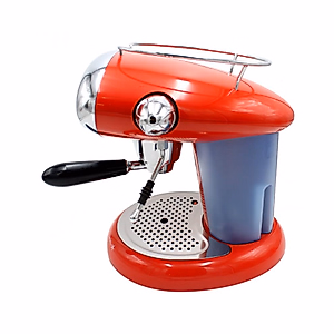 Illy X7.1 Espresso Single-Serve Machine, Barista Quality Espresso Machine with Milk Frother Steam Wand for IperEspresso Capsules, 15bar (Red)