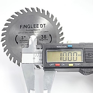 FINGLEE DT Wood Saw Blade TCT Circular Cutting Blade for Woodworking ((1PCS 3inch （36T)))