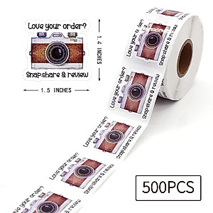 Littlefa Thank You Label Stickers, 500 PCS, Handmade Stickers for Small Business, Mail Packaging Stickers, Eye-catching Patterns, Self Adhesive