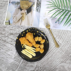 Pandecor 50th Birthday Party Supplies,50 PCS Cheers to 50 Years Disposable 7 Inch Paper Plates Dessert Plates for 50 Years Anniversary Party