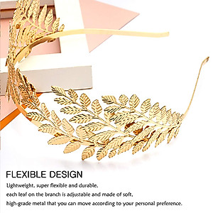 7pcs Goddess Leaf Headband, Greek Goddess Bridal Hairband, Laurel Leaves Crown Gold Leaf Branch Crown Greek Goddess Headpiece Accessories, Romantic Grecian Goddess Costume Accessories – Gorgeous