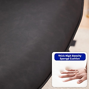 MFFM Leather Armchair, Modern Accent Chair High Back, Living Room Chairs with Metal Legs and Soft Padded, Sofa Chairs for Home Office,Bedroom,Dining Room