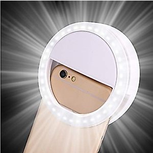 LED Selfie Ring Light Compatible with iPhone Android and Laptops