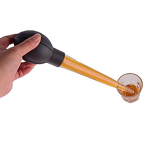 1 Pack Large Plastic Pipette Dropper with Rubber Bulb Liquid Transfer Pipette for Cooking Baking, 28ml