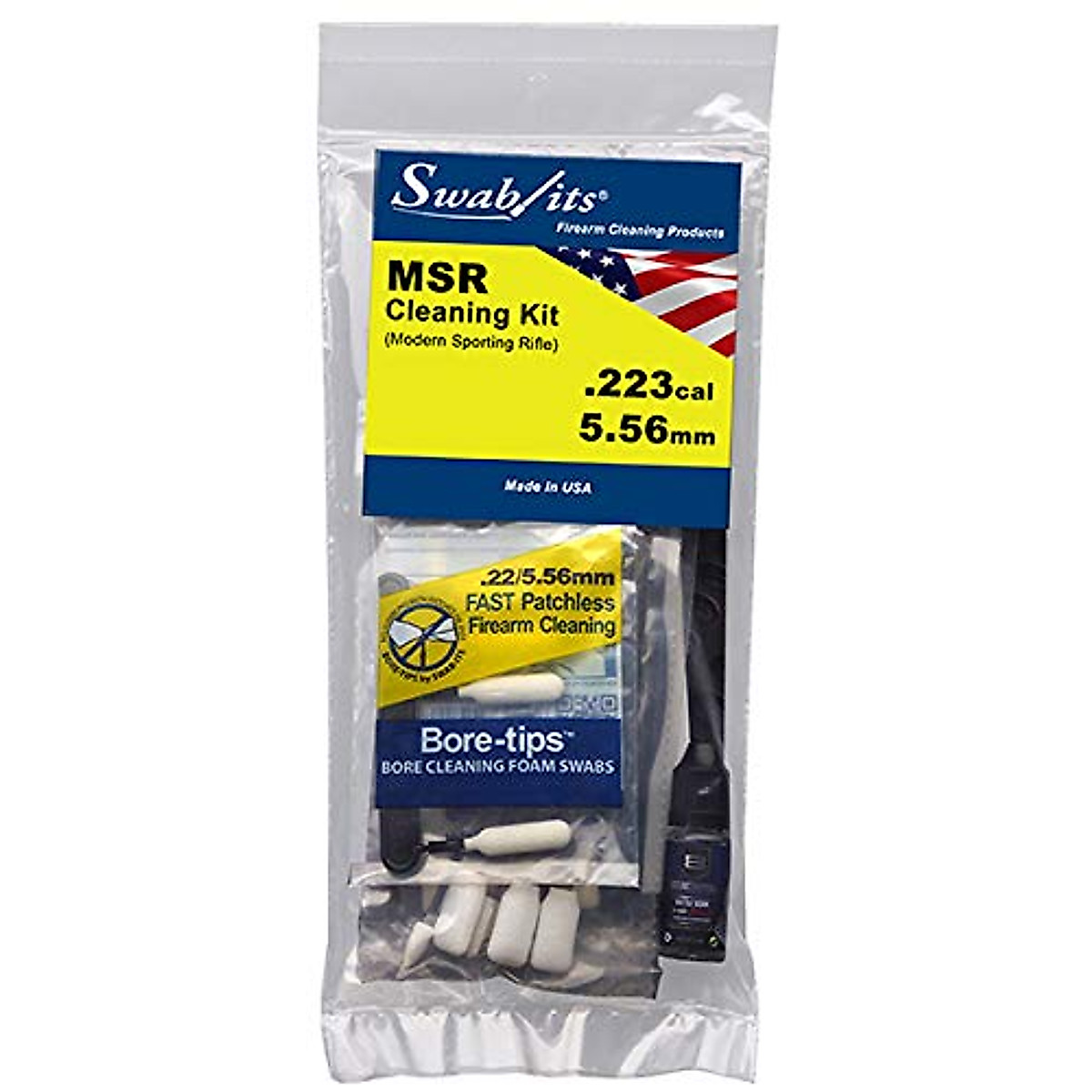 SWAB-ITS Made in The USA Deluxe Kit Star Chamber Cleaning Swabs, Gun-Tips, Bore-Tips and CLP