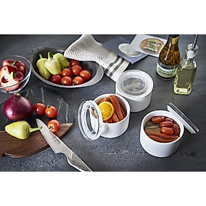 YAMAZAKI Home Tower Ceramic Food Storage Contrainers/Canisters With Airtight Lid - Small - 1 Cup, 240 Milliliters