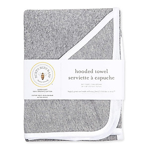 Burt's Bees Baby - Hooded Towels, Absorbent Knit Terry, Super Soft Single Ply, 100% Organic Cotton