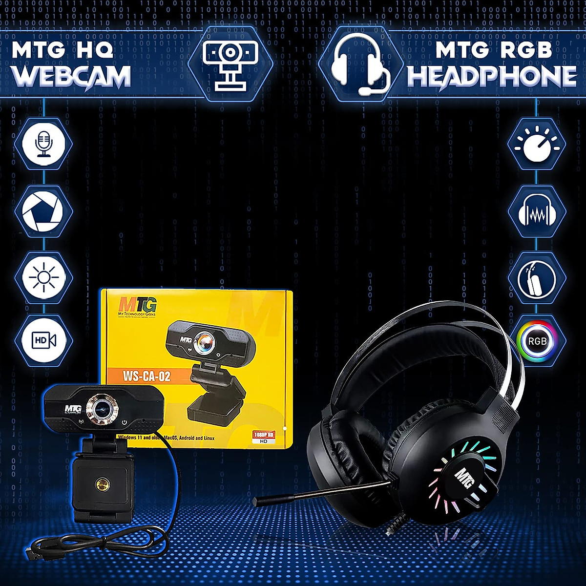 Lumos 8 Gaming Desktop PC, Intel Core i5 8th Gen, 16GB RAM, 2TB HDD, GT 1030 2GB DDR5 Graphics Card, 22 Inch 75hz Monitor, PCI-E Bluetooth | Wi-Fi, RGB Kit, Win 11 Home (Renewed)