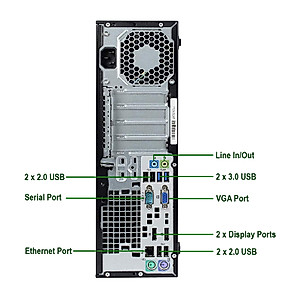 HP 800 G1 SFF Computer Desktop PC, Intel Core i7 3.4GHz Processor, 16GB Ram, 128GB M.2 SSD, 1TB HDD,Wireless Keyboard & Mouse,Bluetooth, New HP 23.8 FHD LCD Monitor, Win 10 Pro (Renewed), Black