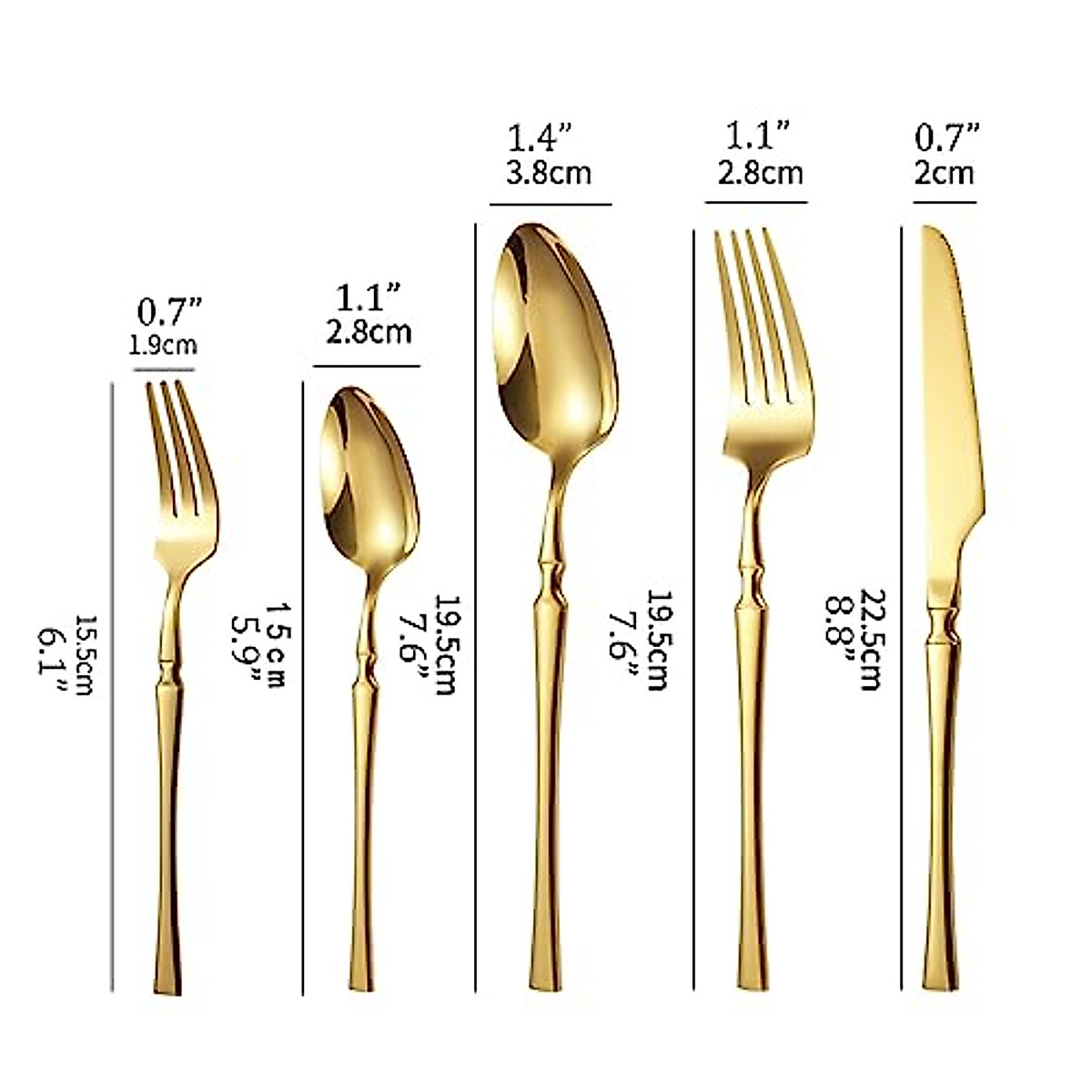 30pcs Dinnerware Set Stainless Steel Tableware Knife Tea Fork Coffee Spoon Flatware Dishwasher Safe Dinner Cutlery Set