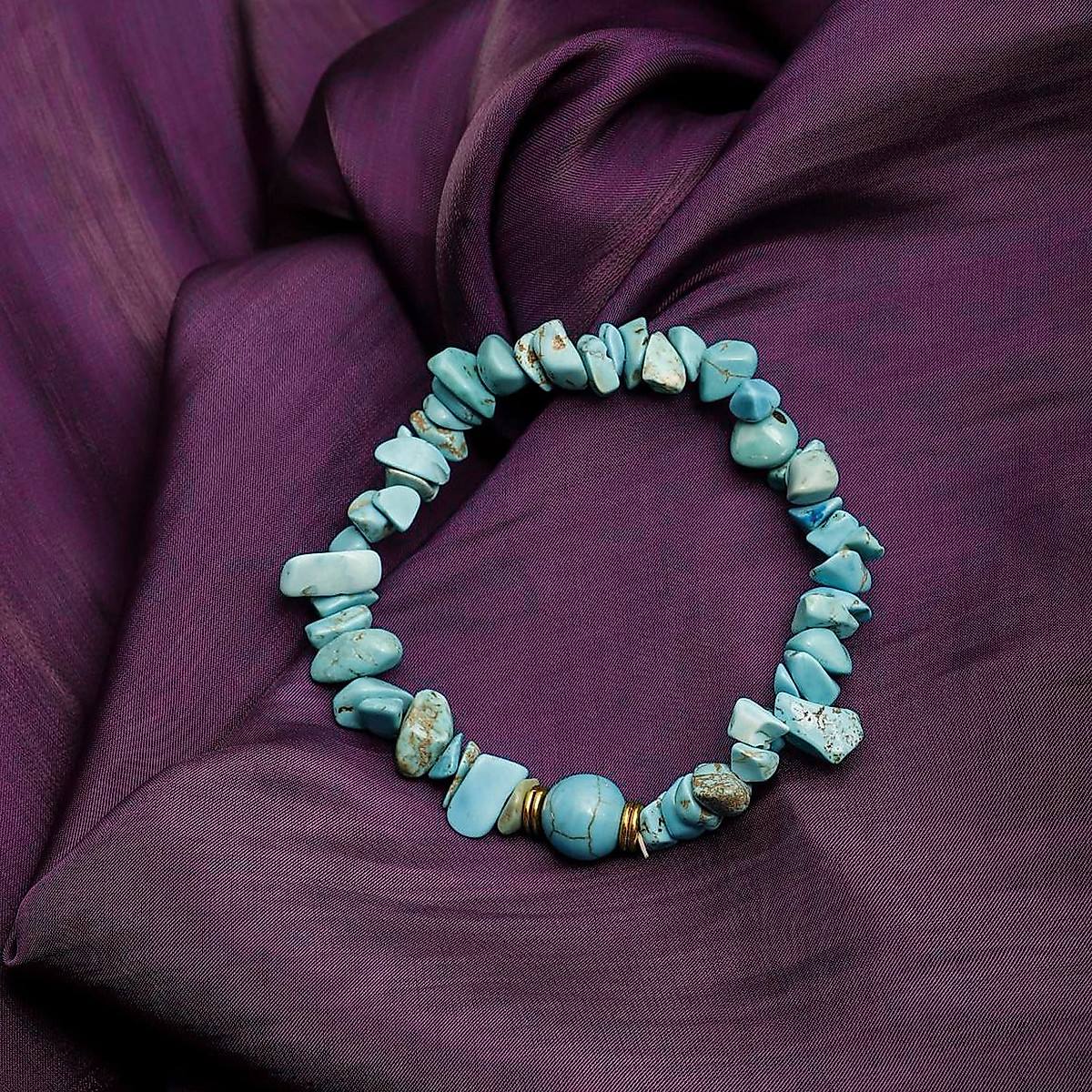 MILAKOO Women 7 Chakra Bracelets Crystal Healing Chip Stone Stretch Bracelets for Women Reiki Yoga Anxiety