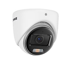 ANNKE 3K Add-On Security Camera with Full Color Night Vision, 4-in-1 TVI/AHD/CVI/CVBS CCTV Surveillance Turret Cam with Built-in Mic, 2.8mm Lens, IP67 Weatherproof, (Cable & Adapter Included)