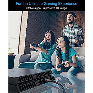 BlueRigger 4K HDMI Cable (25FT, 4K 60Hz HDR, High Speed 18 Gbps, Nylon Braided Cord) - Compatible with PS5/PS4, Xbox, Roku, Apple TV, HDTV, Blu-ray, PC