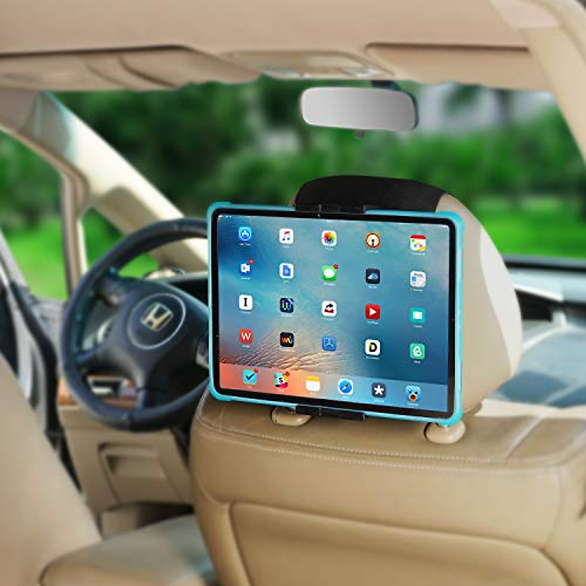 WANPOOL Car Headrest Mount Holder for Tablets and Phones with 5-10.5Inch Screens -Compatible with iPhone iPad Air Mini, Samsung Galaxy, Nintendo Switch
