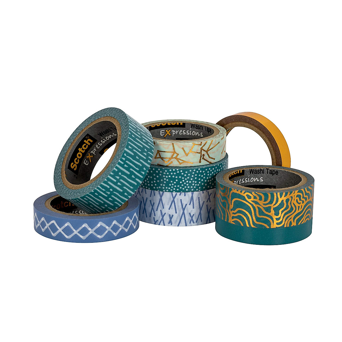 Scotch Expressions Washi Tape, 8 Rolls/Pack (C1017-8-P6)