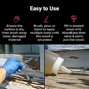 Abatron LiquidWood 2 Gallon Kit 2 Part Structural Epoxy Wood Hardener and Consolidant Resin.