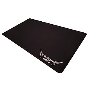 The Gypsy Goblin Black MTG Playmat for Card Games - 24”x13.5, Smooth Card Mat Protects Your Cards & Table