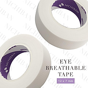 JOVISA JJ NICHIBAN Medical Grade Tape 24 Rolls | White Adhesive Eyelash Tape | Breathable for Eyelash Extension Supplies | 12mm x 7mm