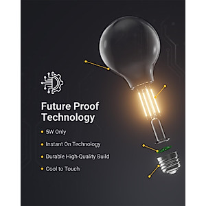 Sunco 8 Pack Vanity Globe Light Bulbs G25 LED for Indoor Bathroom Mirror Living Area, CRI92 3000K Warm White, Dimmable 450 LM, 6W, E26 Base, Round Frosted Classic Ambient Decorative Bulb, UL.