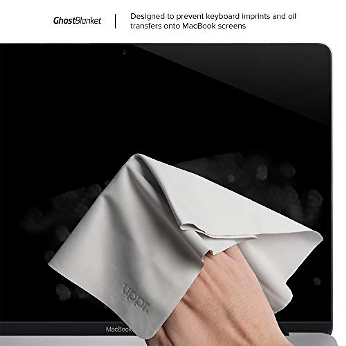 UPPERCASE GhostBlanket Screen Keyboard Imprint Protection Microfiber Liner and Cleaning Cloth 15" Compatible with MacBook Pro 15" and 16"
