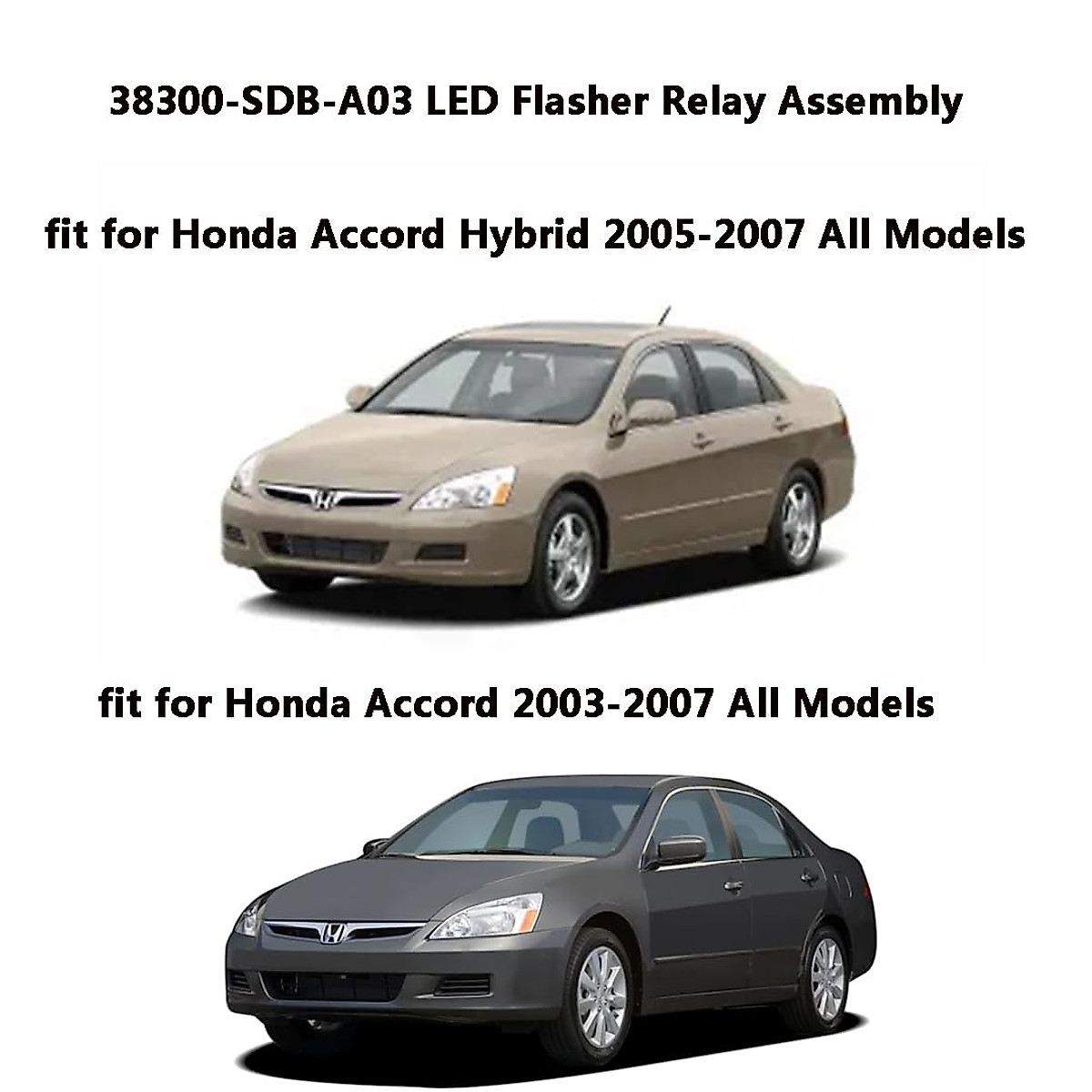 38300-SDB-A03 LED Flasher Relay Assembly Fit for Honda (Accord 03-07) (Ridgeline 06-14) (Odyssey 05-10) and (MDX 07-13) (TSX TL 05-08) Turn Signal & Hazard Warn Realy, Stop Hyper Flash