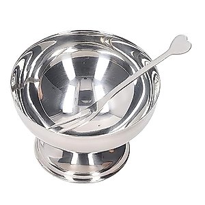 ICRPSTU Ice Cream Bowl, Trifle Tasting Bowls Surface Stylish Scratchproof Stainless Steel Hotel (150ml)