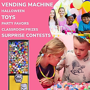 Capsule Vending Machine Translucent Acorn Capsules Empty 100 pcs 1.1 inch - Gumball Machine Capsules Bulk Party Favors Containers - Easter Basket Stuffers Gifts Pinata Stuffers DIY Craft Supplies