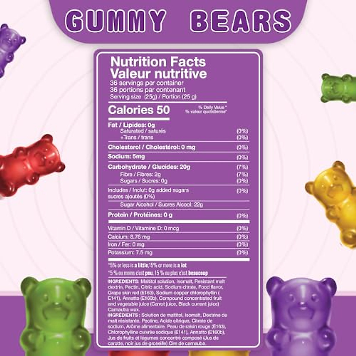 Sugar-Free Gummy Bears Keto Candy - Assorted Fruit Flavors Keto Snacks - Vegan Gummy Bears, Gluten-Free, Low Carb, Keto-Friendly, Sugar-Free Gummies - Bulk 2 LB