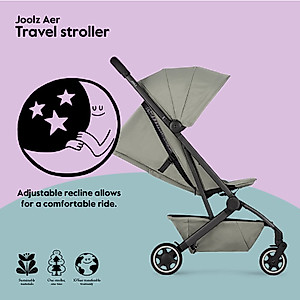 Joolz AER - Premium Baby Stroller - Comfortable & Compact - Foldable & Lightweight Travel Stroller - XXL Sun Hood - Raincover & Travelbag Included - Sage Green