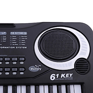 Tachiuwa 61 Keys Electronic Organ Digital Piano Keyboard with Microphone Kid Gifts