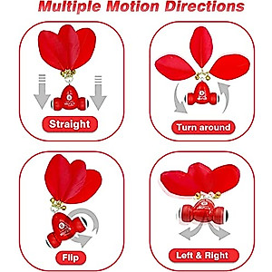 MayMaw Cat Toy, Interactive Cat Toy with Feather and Bell - Automatic Cat Toy for Play/Exercise Indoor, USB Charging, Engaging Fun, for Kittens