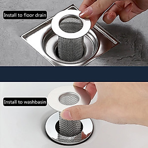 Stainless Steel Floor Drain Filter Kitchen Bathroom Sewer Anti-blocking Slag Bathtub Sink Hair Filter Strainer Trap