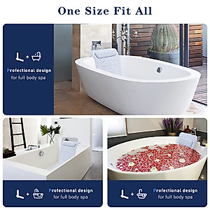 Bath Pillow Full Body, SurSoul Quick-Drying Spa Pillow for Tub, Bathtub Pillow with Soft PVC, Bath Bed with Suction Cups