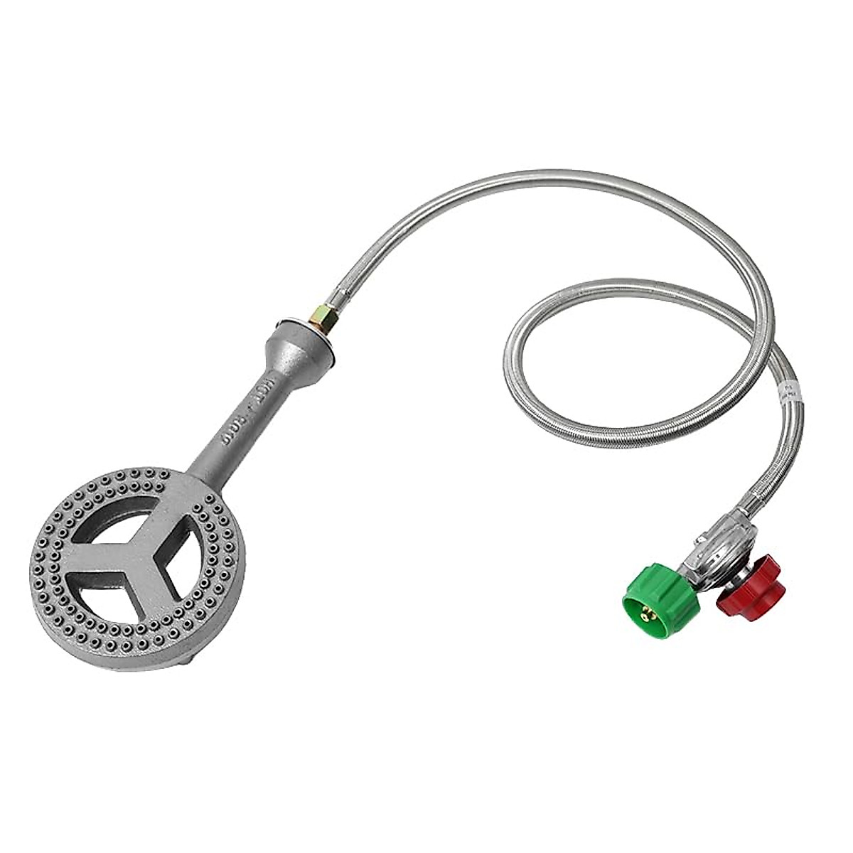 COOKAMP Cast Iron Propane Burner Head 60000 BTU with Brass Fitting Orifice (SH12RH - DIY Burner & Regulator)