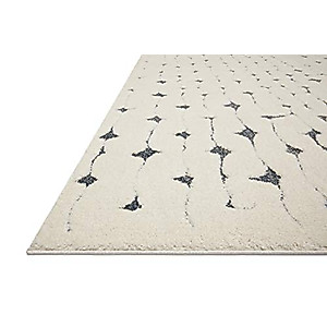 Loloi II Hagen Collection HAG-04 White/Navy 2'-7" x 4' Accent Rug