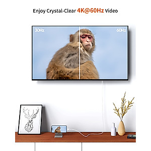 CableCreation USB C to HDMI Cable for Home Office 4K@60Hz 3FT, Type C to HDMI Thunderbolt 3 Compatible with iPhone 16 15 Pro Max Plus, MacBook Pro Air iPad Pro, XPS, Galaxy S24 Steam Deck